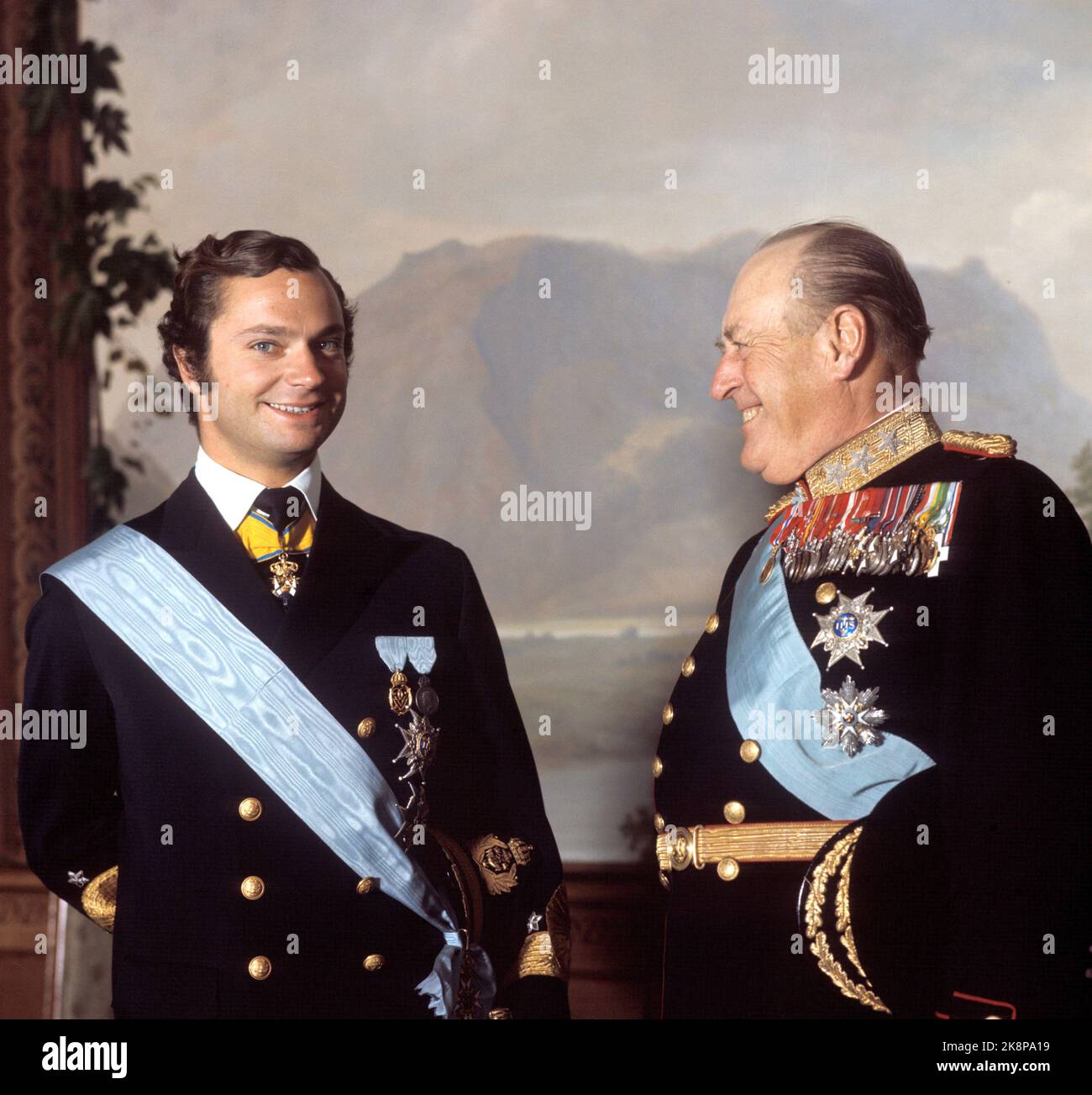 Oslo, October 1974: King Carl Gustaf of Sweden on an official visit to ...
