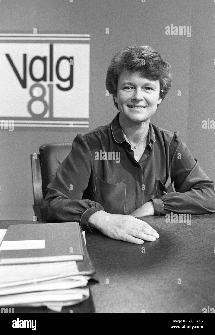 Oslo August 26, 1981. Gro Harlem Brundtland participates in the program ...
