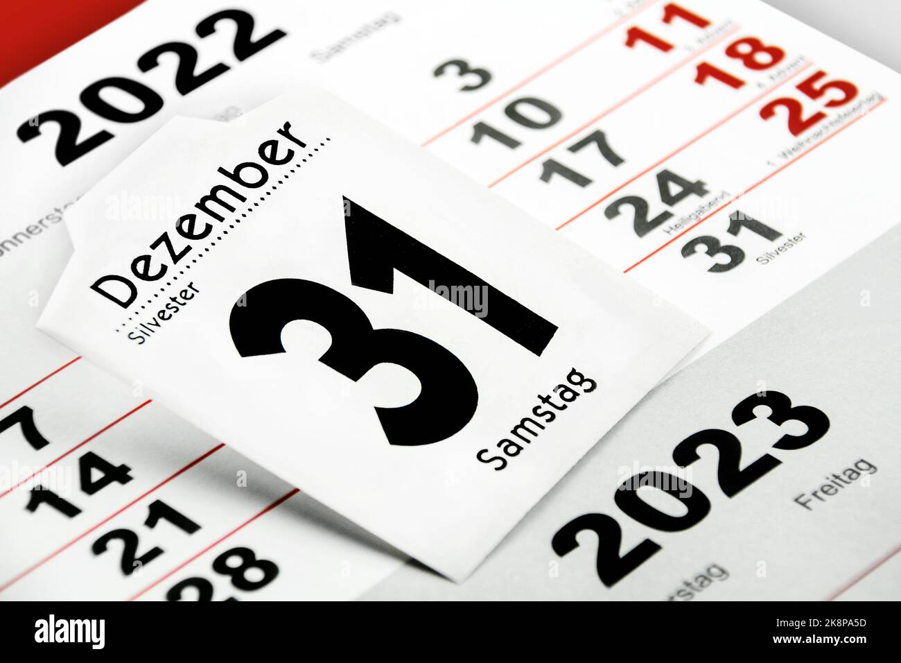 German calendar 2022 December 31 Saturday New Years Eve and 2023 ...