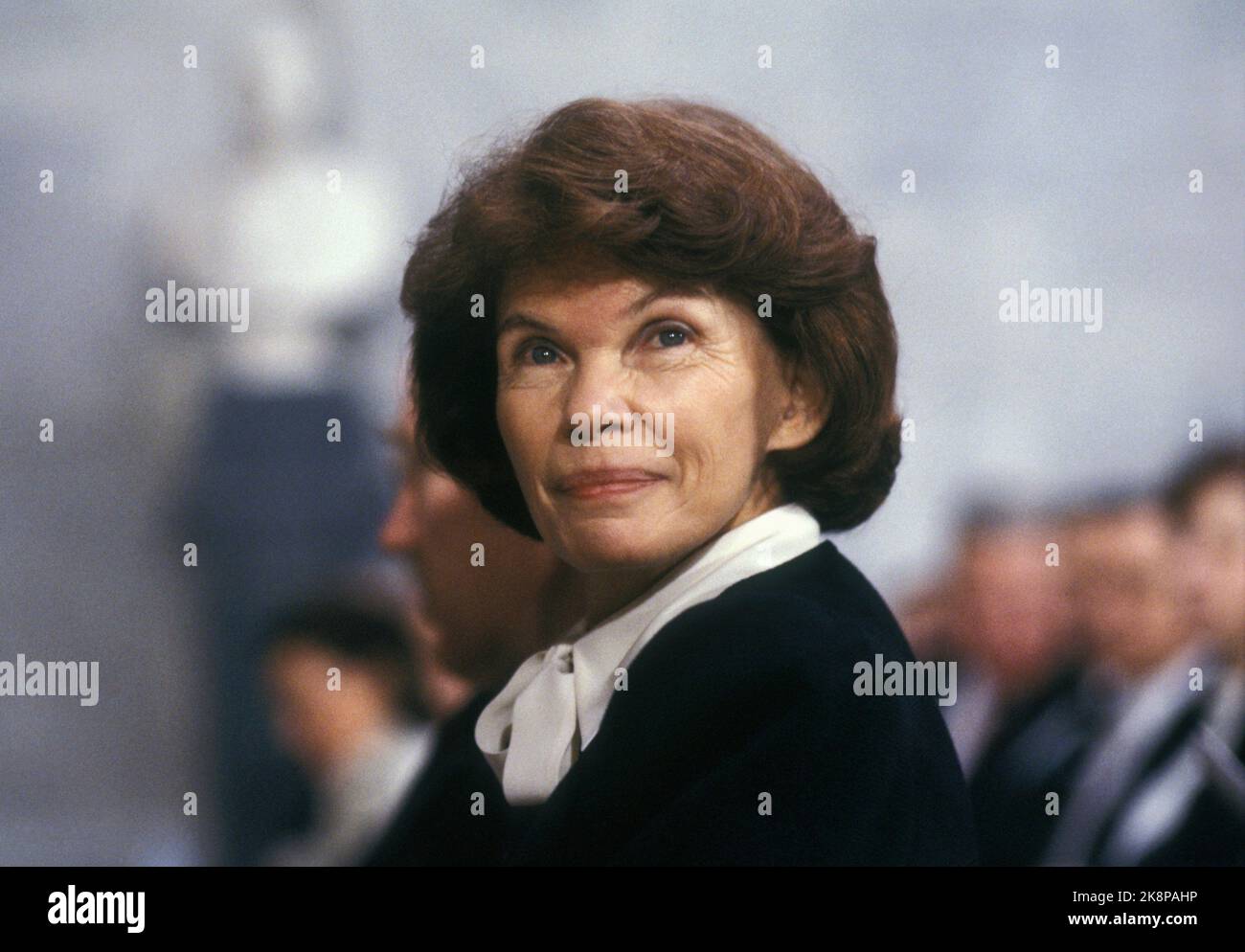 Oslo 19861210: Danielle Mitterrand (wife of President Francois ...
