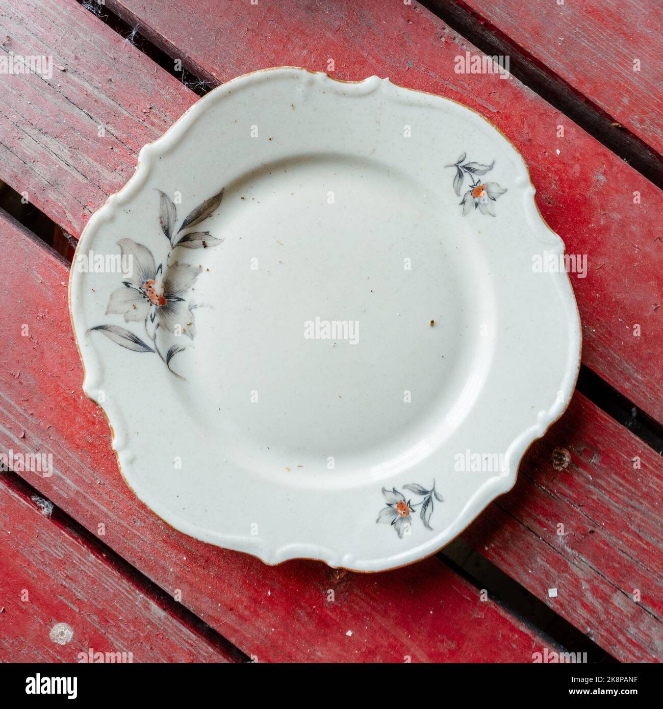 old decorated plate Stock Photo - Alamy