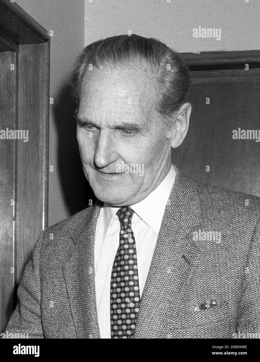 Oslo 19860120. The Treholt case. Police Inspector Ørnulf Tofte at the ...