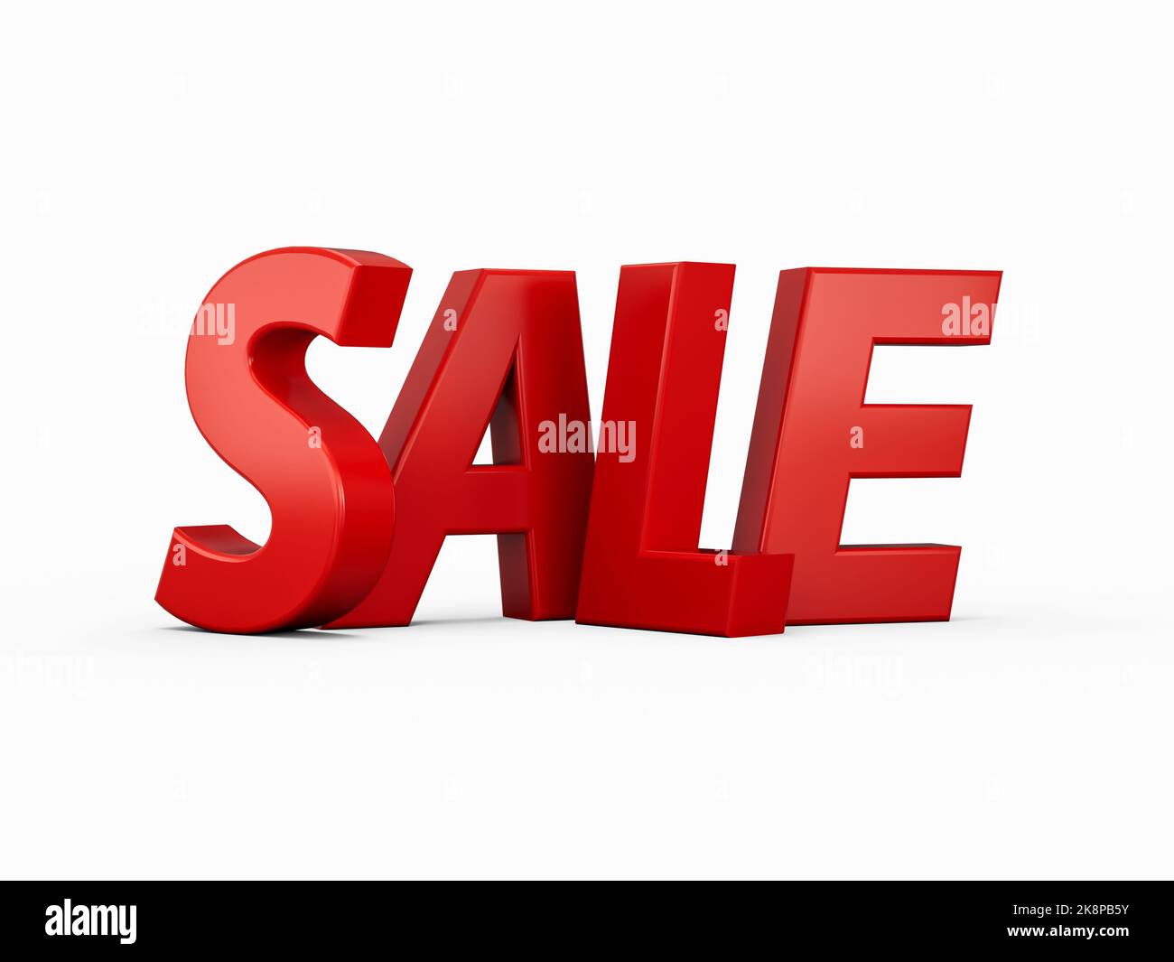 3d red sale word isolated on white background 3D illustration Stock ...