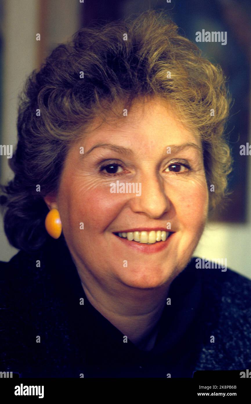 Program secretary in nrk television mette janson photo hi-res stock ...