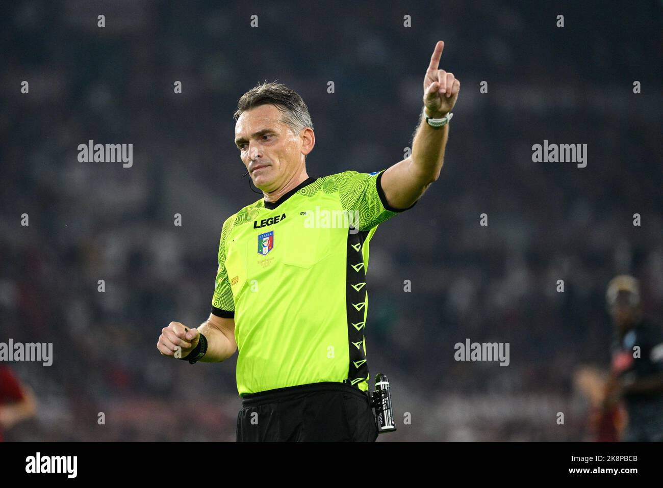 Massimiliano Irrati referee during the Italian Football Championship ...