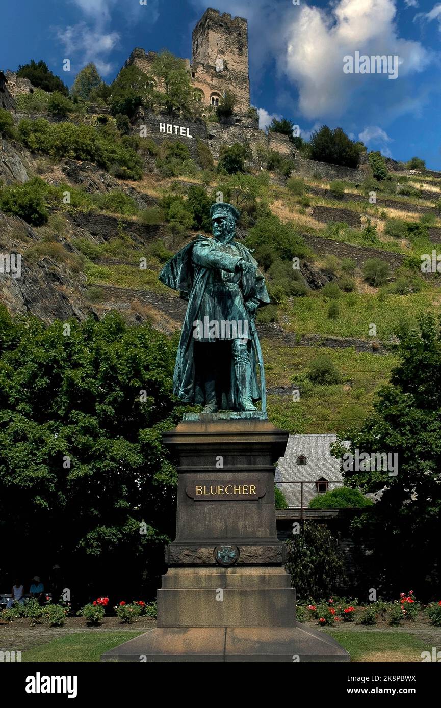 Prussian war hero, Field Marshal Gerhard von Blücher, urges his army ...