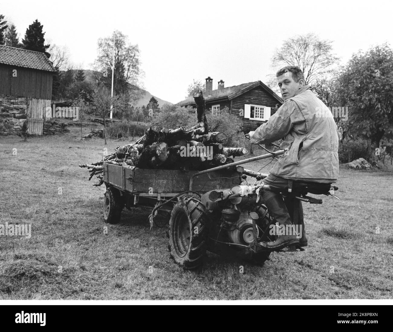 Nordfjord 1966. Toralv Maurstad at the family farm in Nordfjord. Here ...
