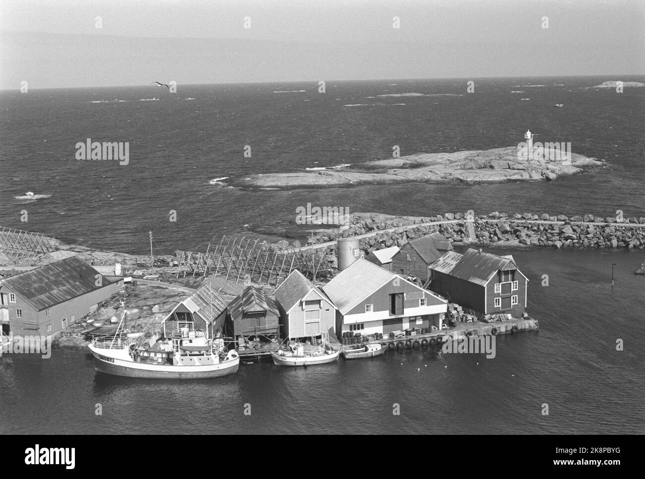 Ona 19720617. The fishing village ona out on the Romsdal coast is at a ...