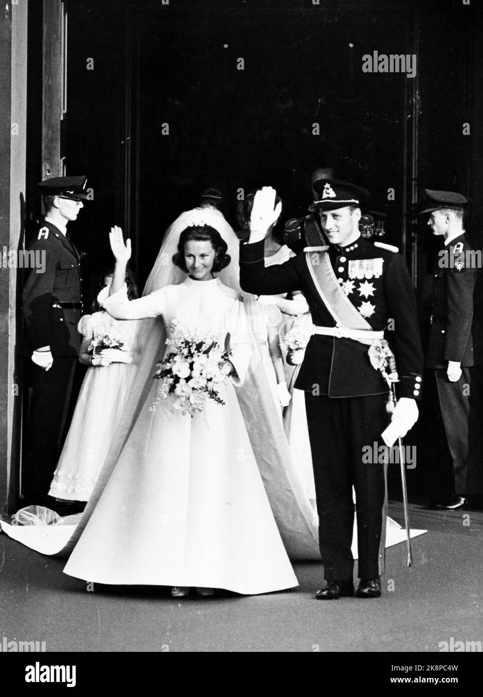 Oslo 19680829: Royal Norwegian Wedding: Crown Prince Harald and Crown ...