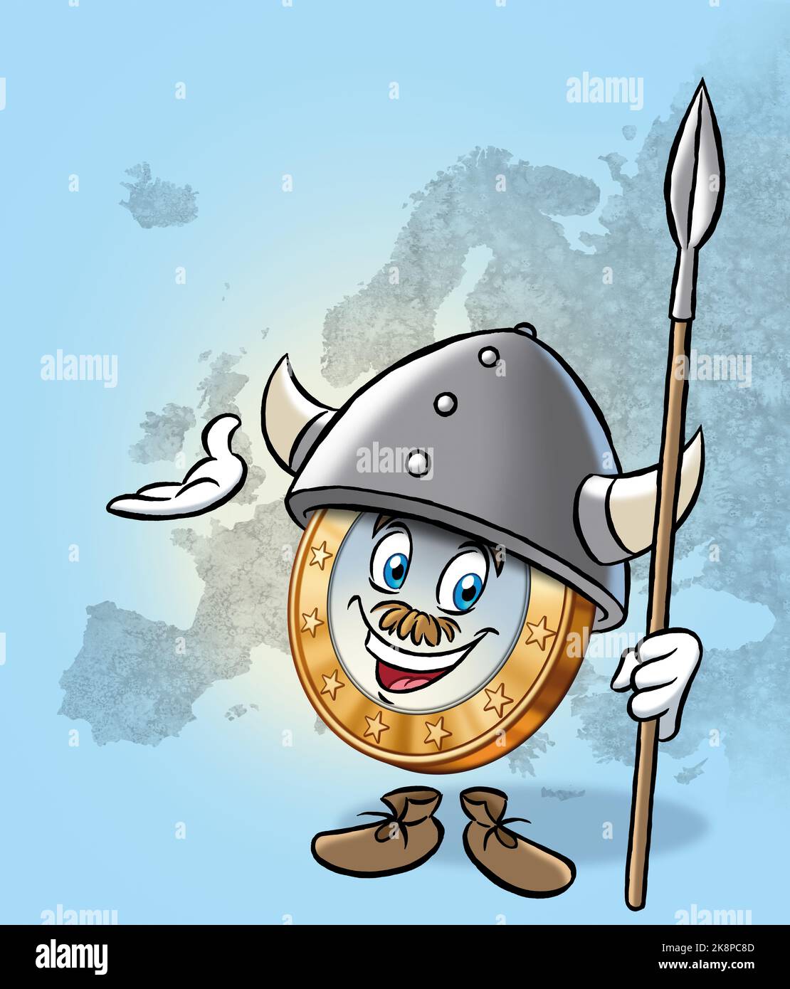 Comic map europe italy hi-res stock photography and images - Alamy