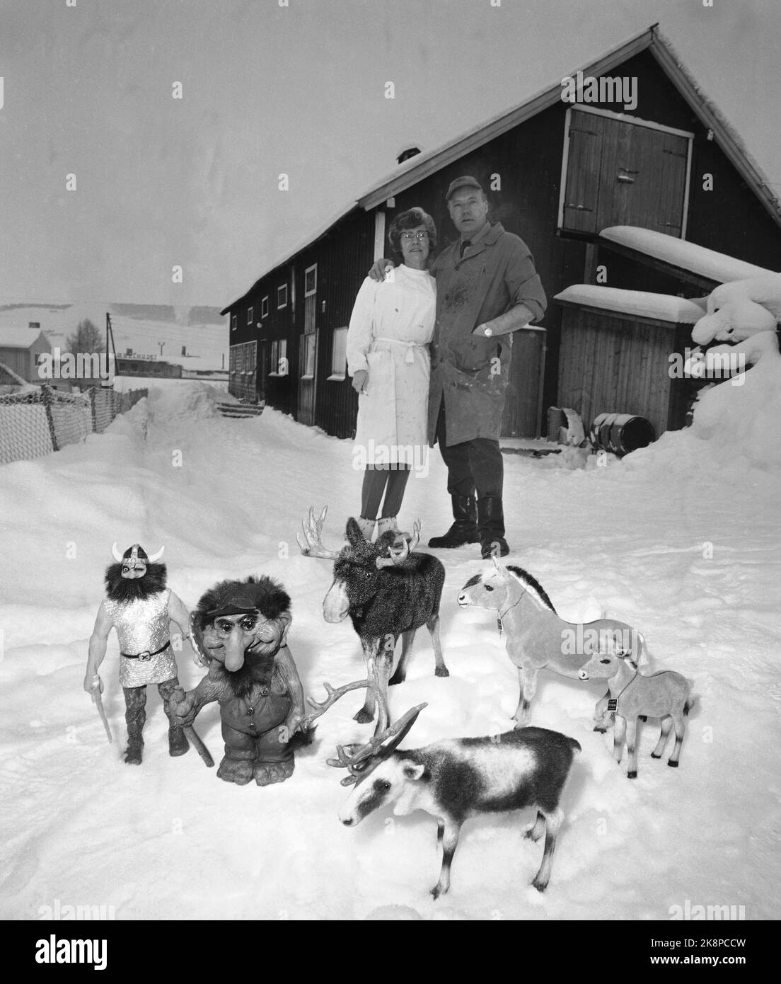 Tynset 25 February 1967. The company New Form A/S produces souvenirs in ...