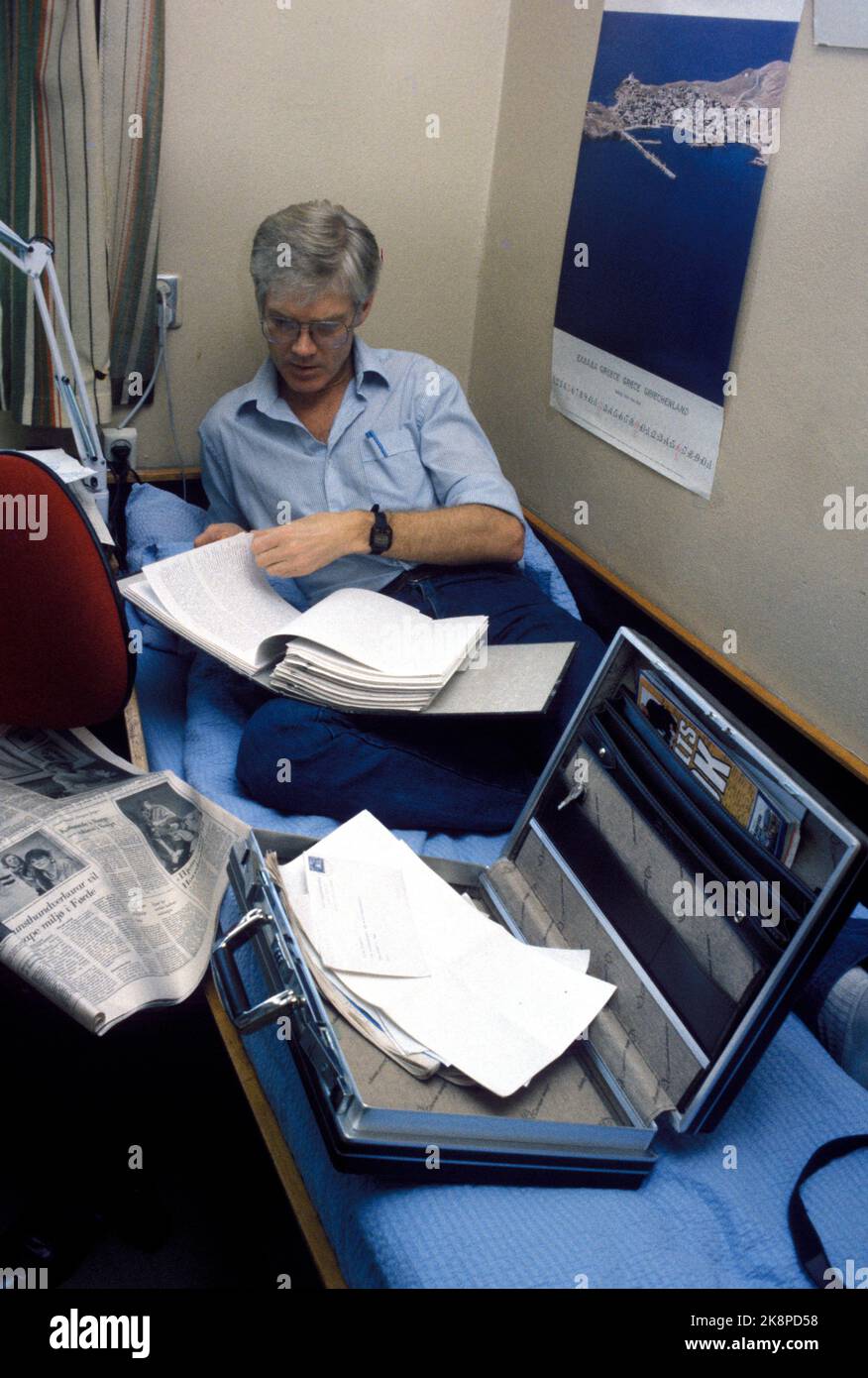 Arne treholt photographed in ila national prison on october 15 hi-res ...