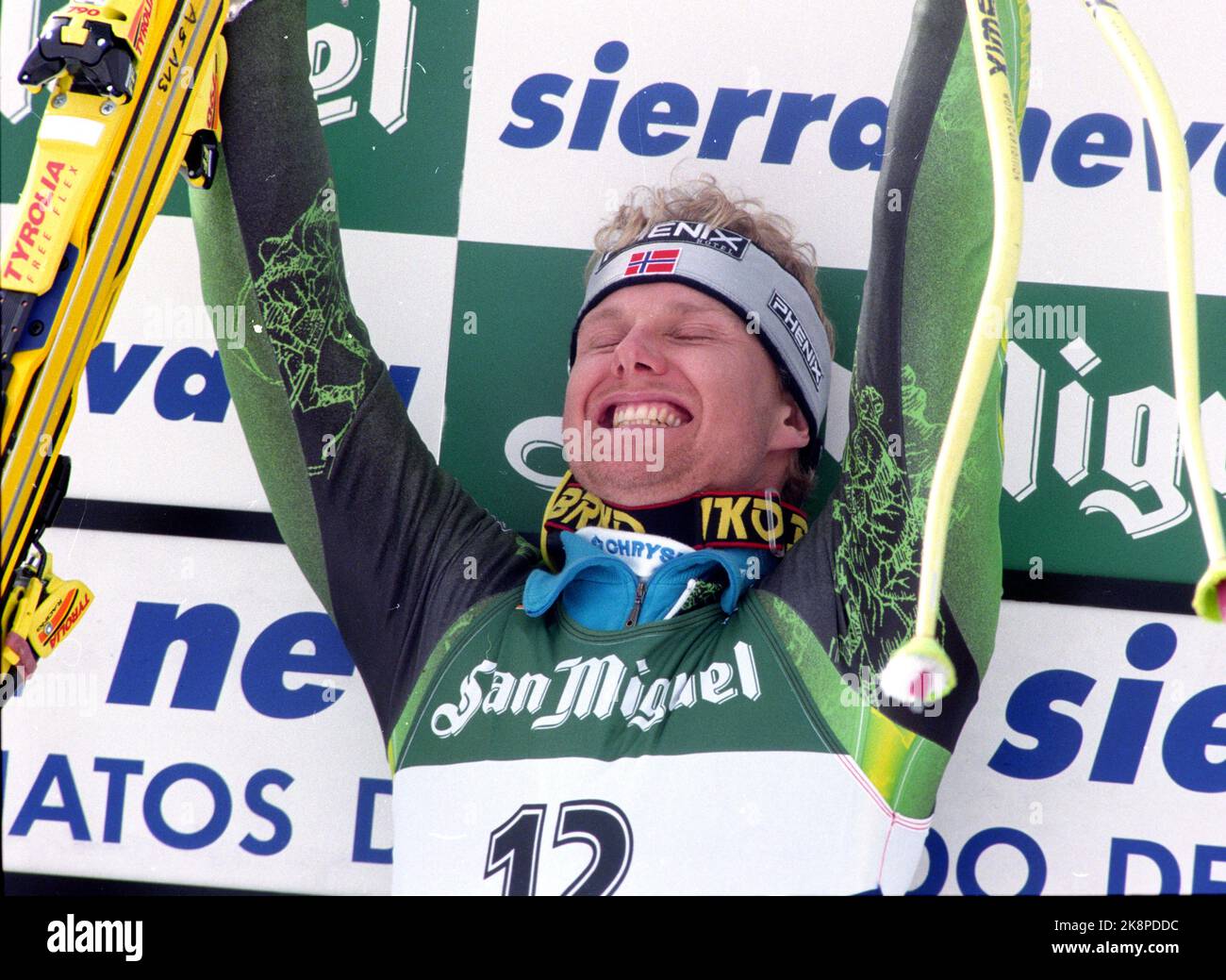 Sierra Nevada, Spain 199602 World Cup in Alpine branches. Atle Skårdal ...