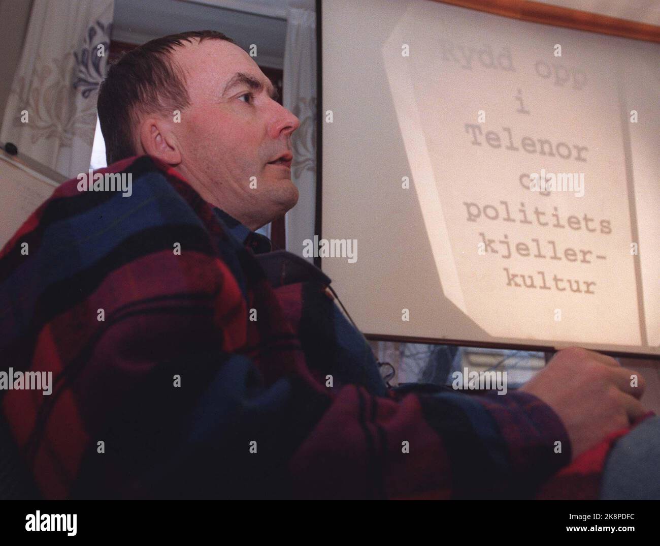 Oslo 19970108. Storting representative Erling Folkvord (RV) who got the ...