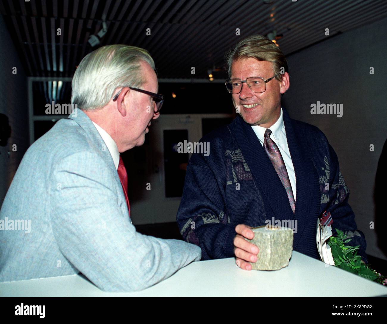 Oslo 19900921 party leader carl i hagen hi-res stock photography and ...
