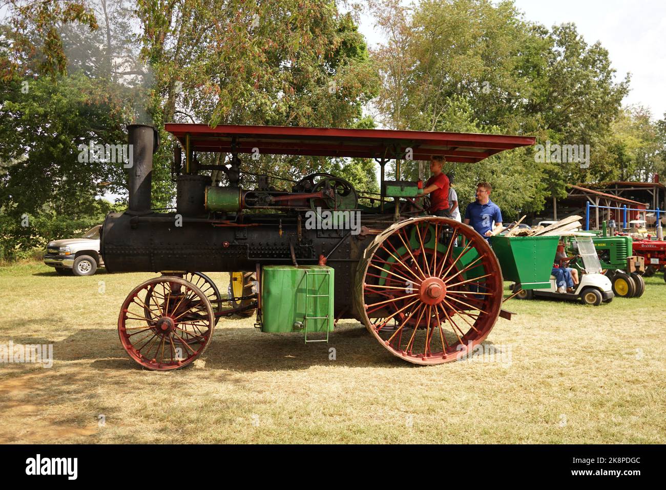 The men with various vintage Case Steam Tractors attending Tennessee ...