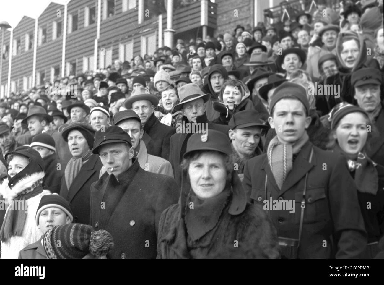 Oslo 19540213-14. Landscape between Norway and Soviet at Bislett ...