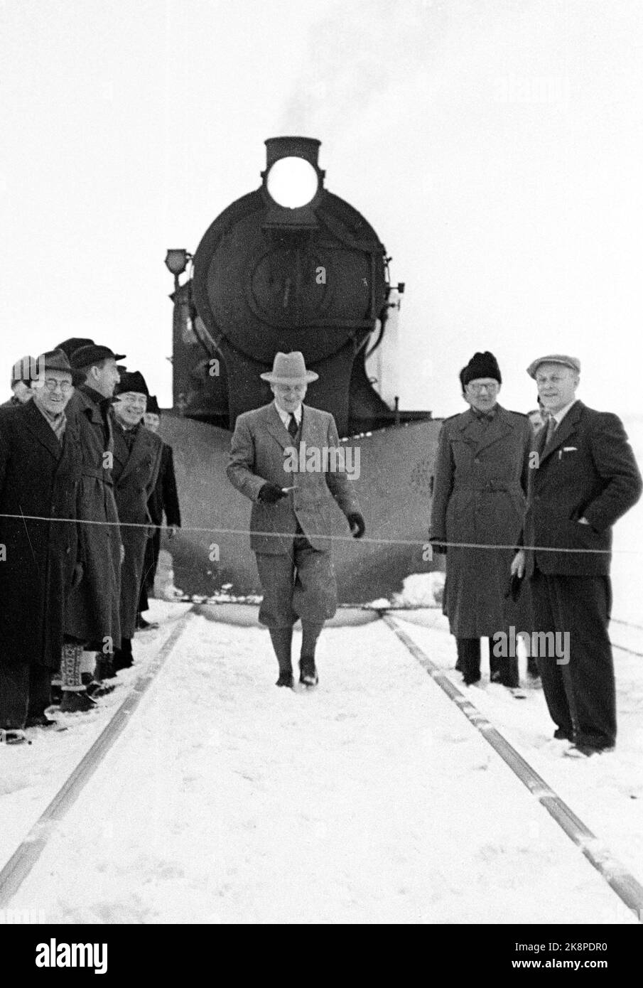 Lønsdal 19471208: The opening of the railway line Mo i Rana - Lønsdal ...