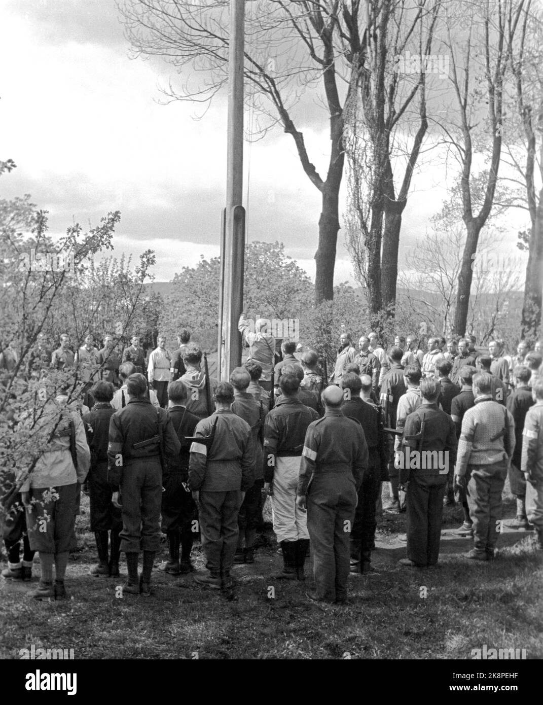 Johannes stage ntb uniform resistance soldiers flag hi-res stock ...