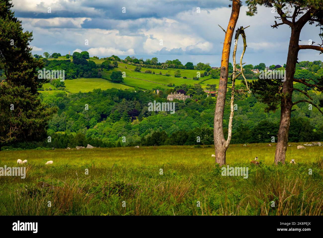 View over countryside near Alderwasley in the Amber Valley part of the ...