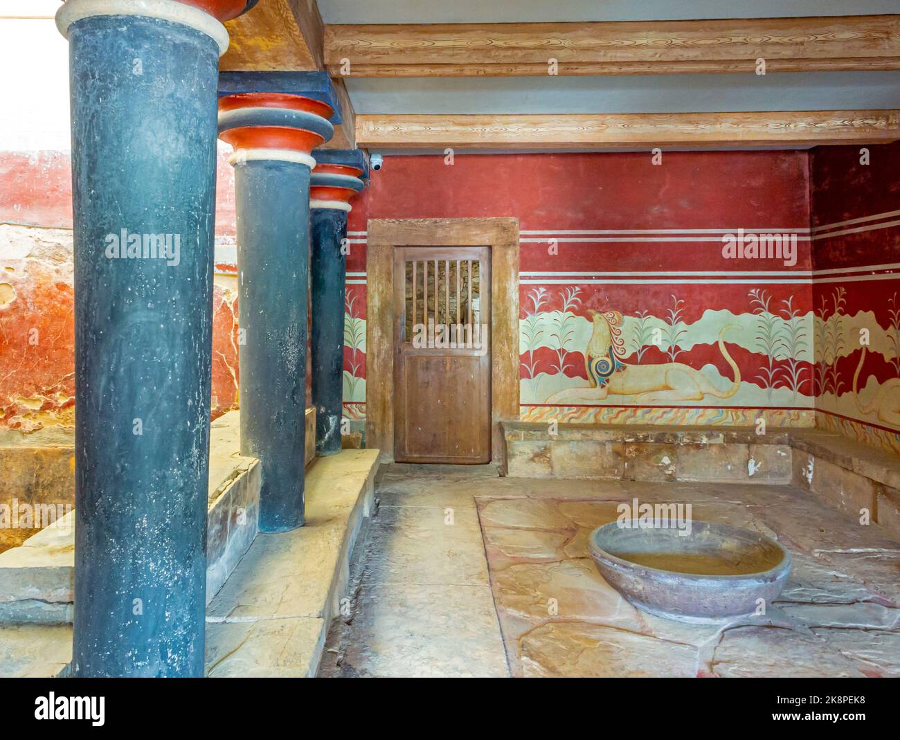 Restored section of the Temple of Knossos a bronze age archaeological ...