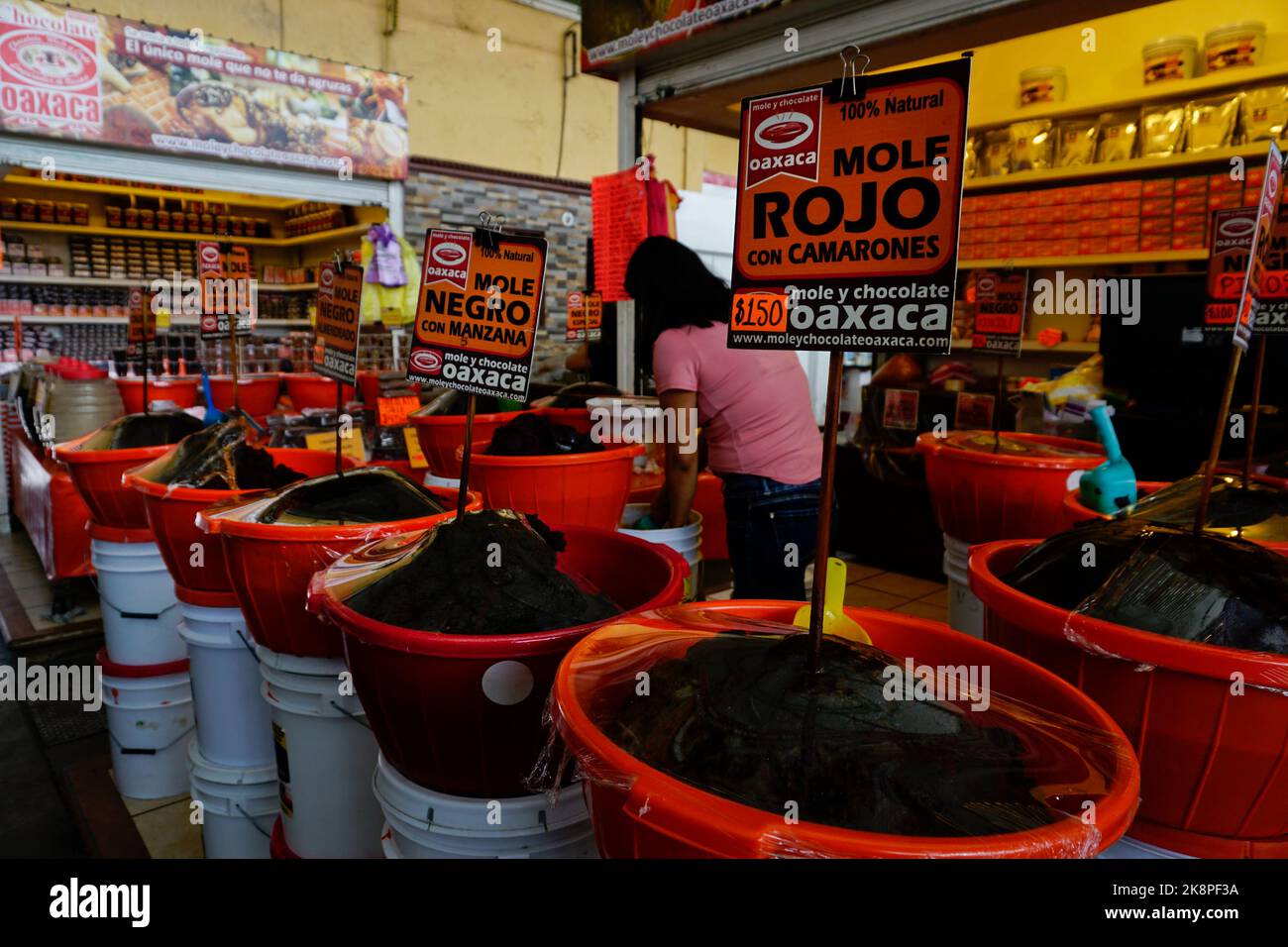 Oaxacan mole, Mercado Juarez, Oaxaca de Juárez City, Oaxaca, Mexico ...