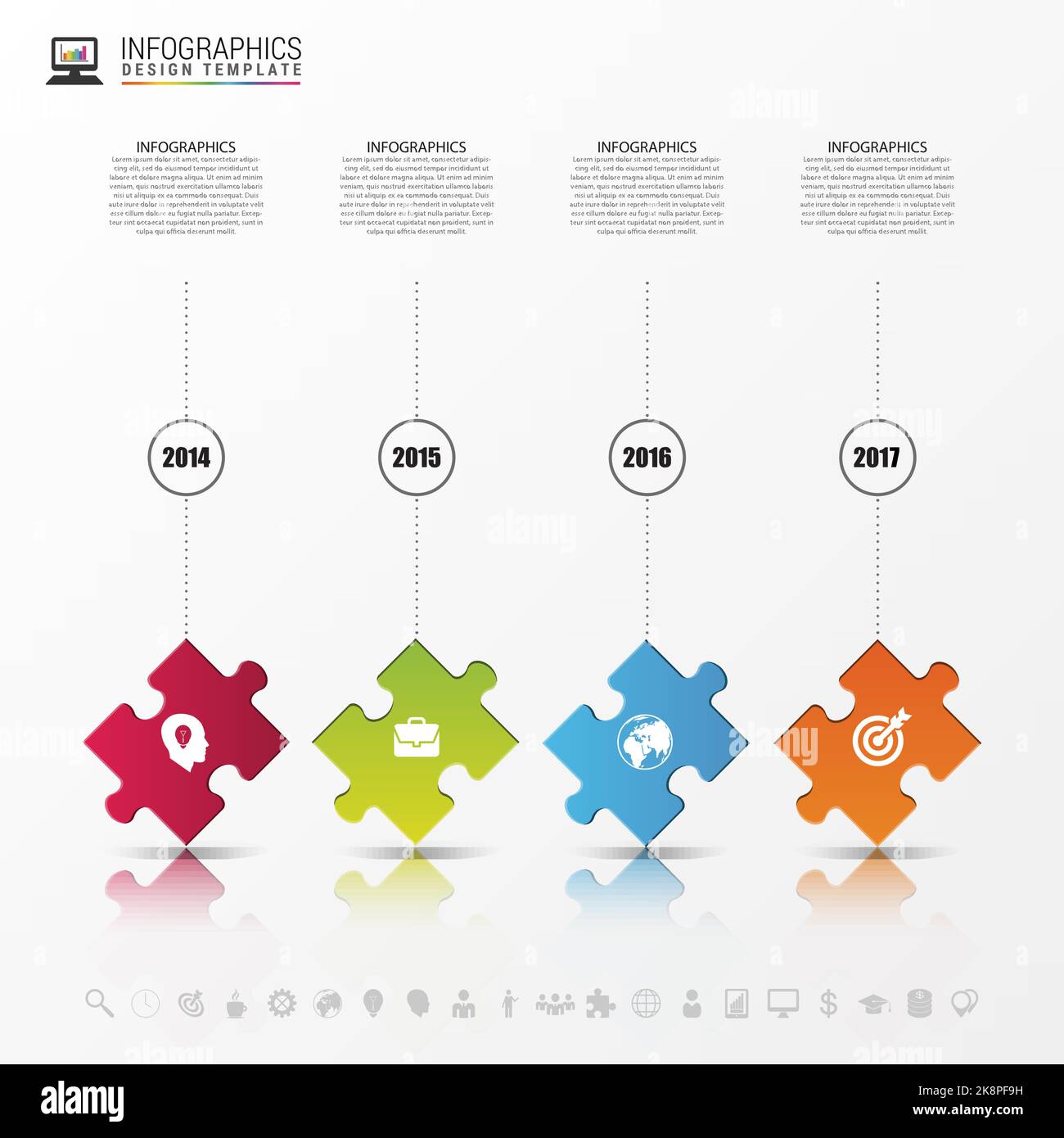 Modern puzzle infographic concept. Vector illustration Stock Vector ...
