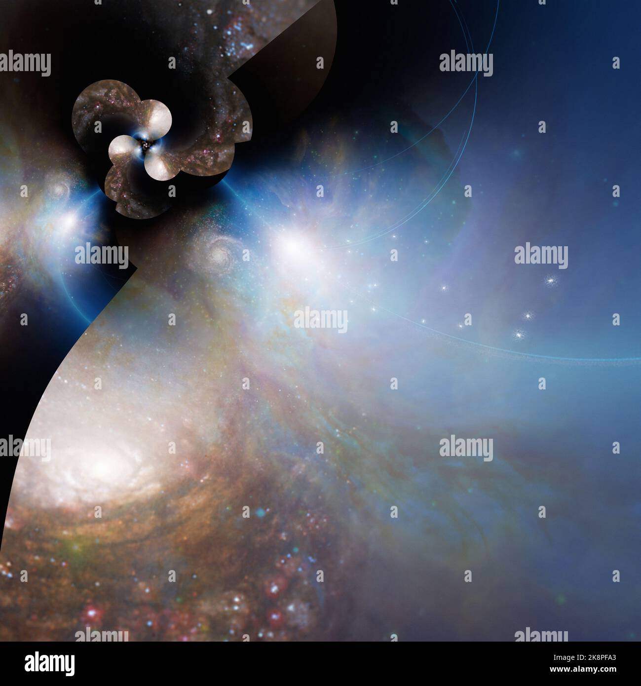 Multi Layered space. 3D rendering Stock Photo - Alamy
