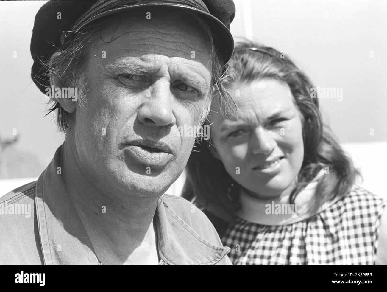Ryvingen lighthouse 19720805. The filming of the movie "Surroundings ...