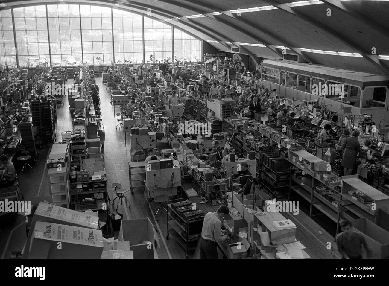 Oslo 19690414 interior from tandberg radio factory hi-res stock ...