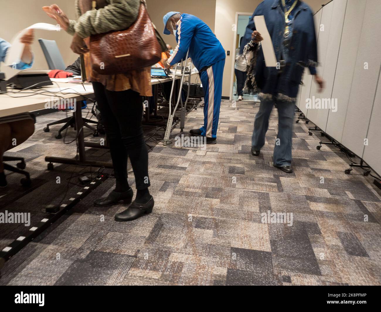 Little Rock, Arkansas, USA. 24th Oct, 2022. Alvin Merriweather (center ...