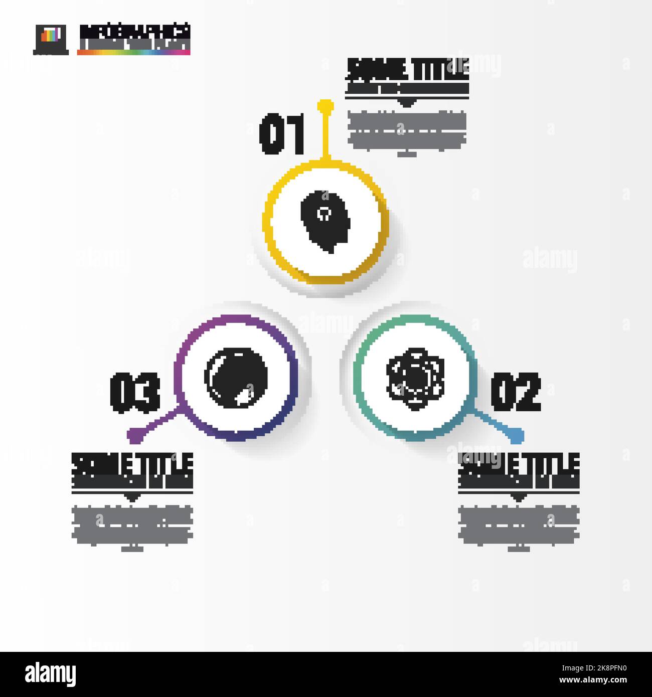 Infographic design template with 3 steps. Vector illustration Stock ...