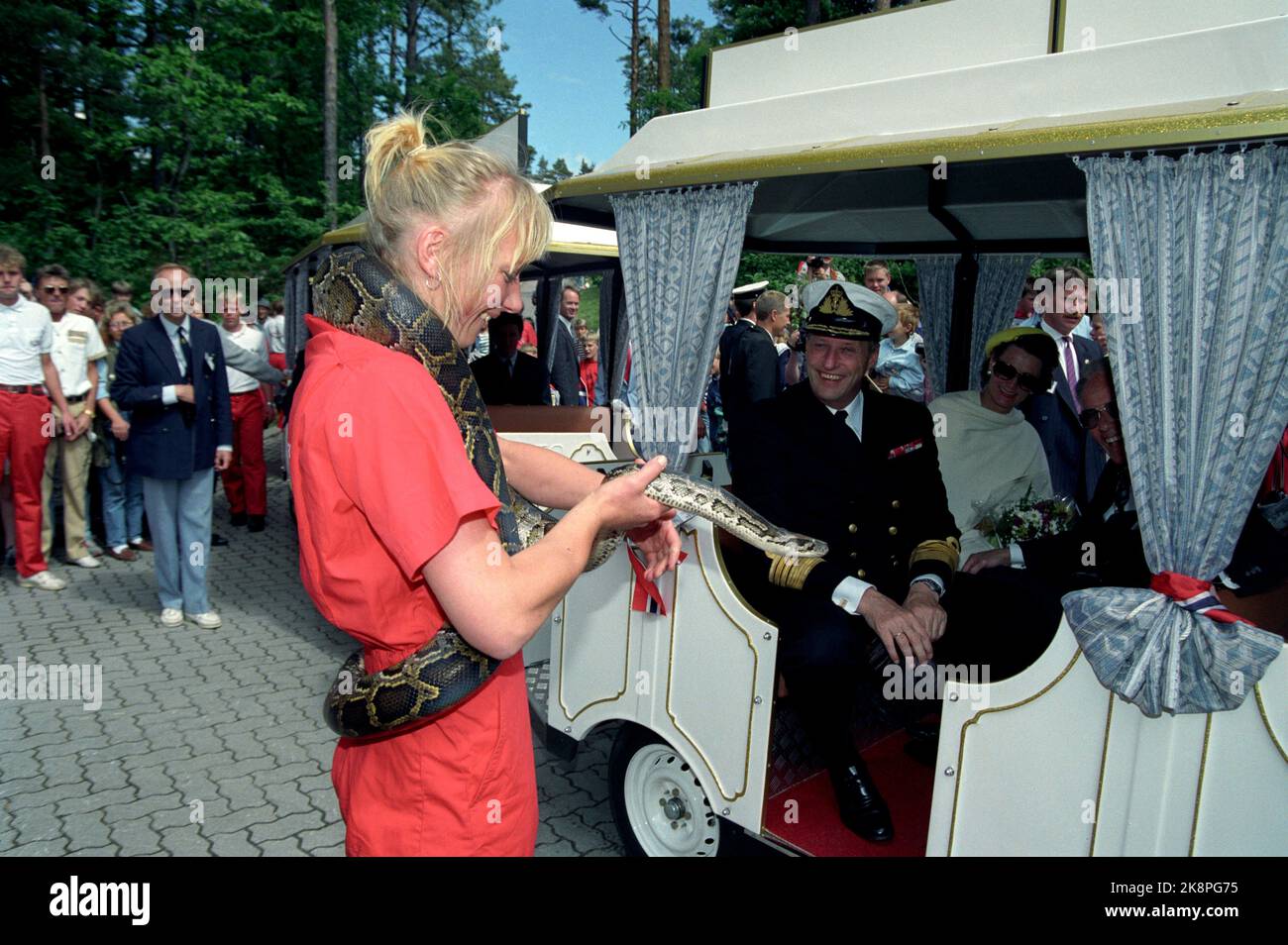 Kristiansand 19910627 - June 1991. The royal family in Kristiansand ...