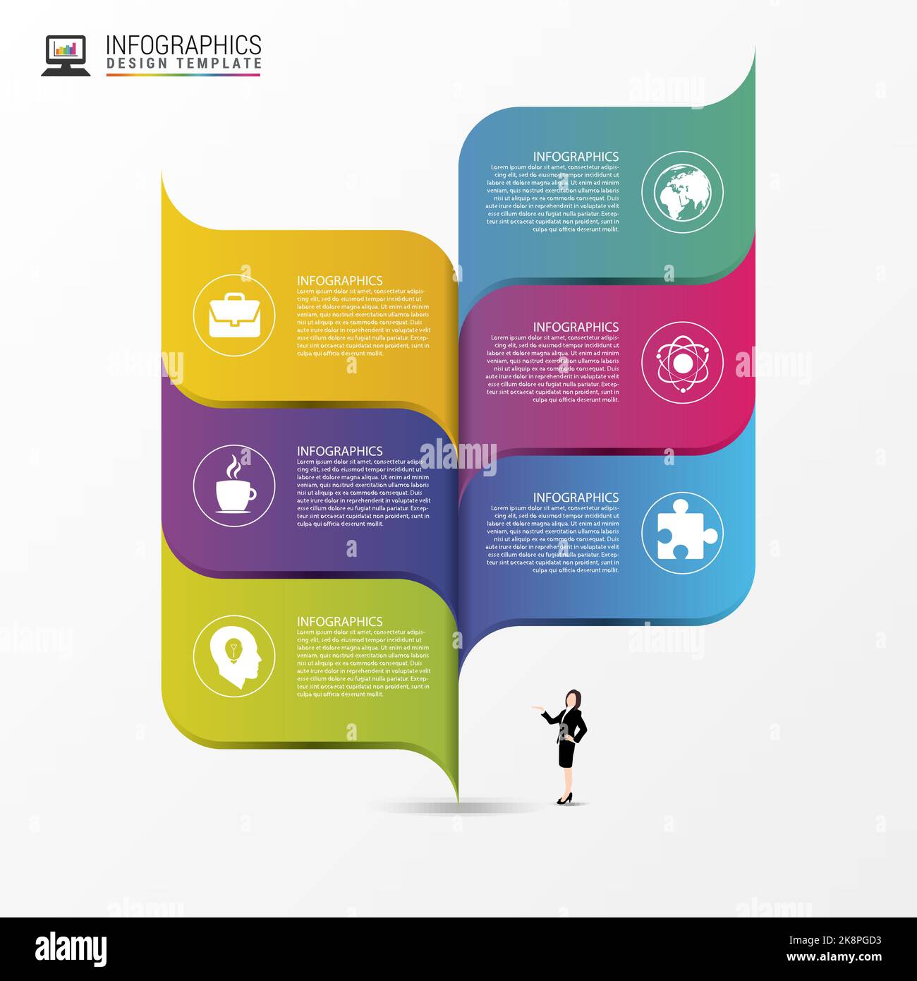 Abstract infographic design template. Vector illustration Stock Vector ...