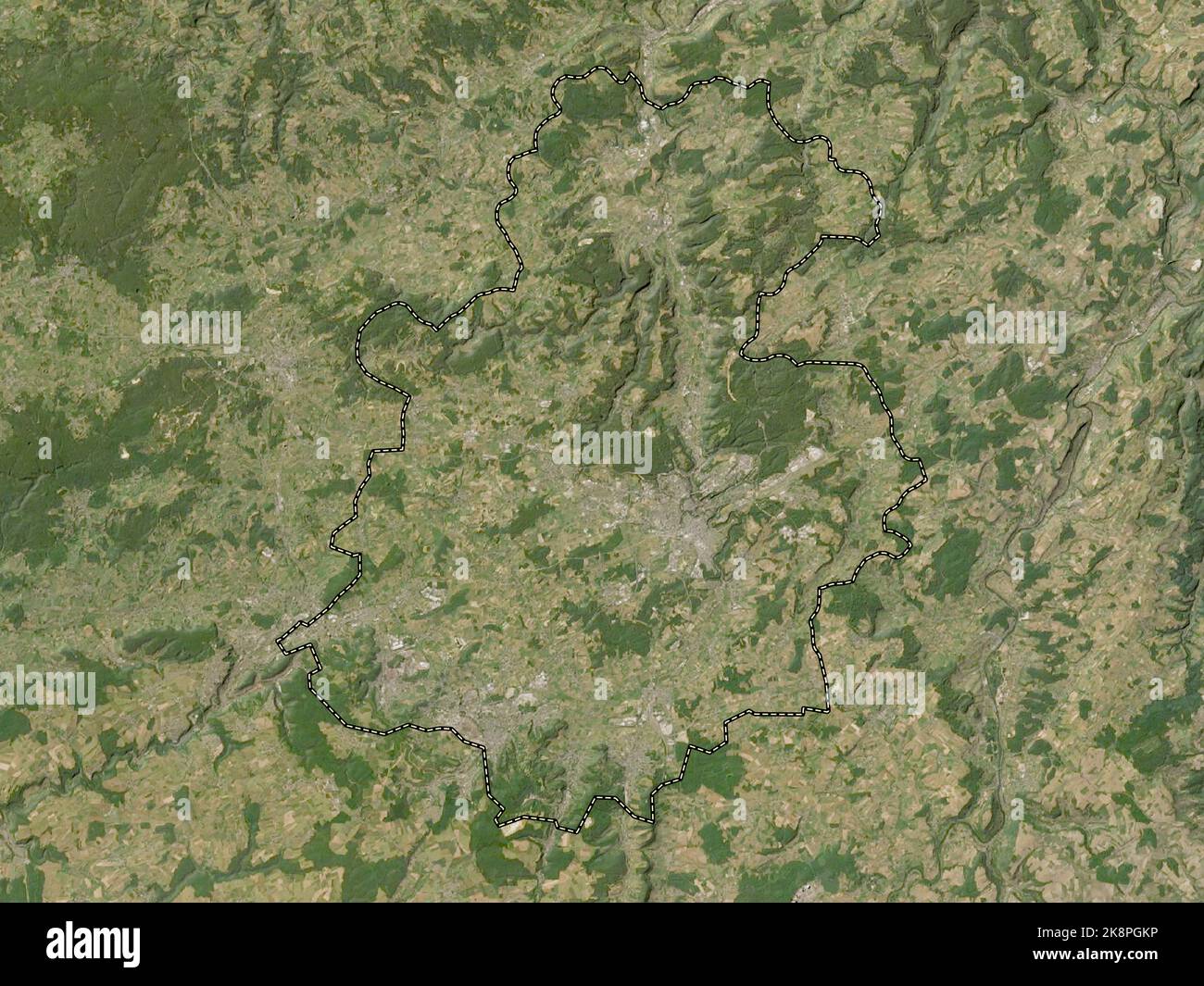 Luxembourg, district of Luxembourg. Low resolution satellite map Stock ...