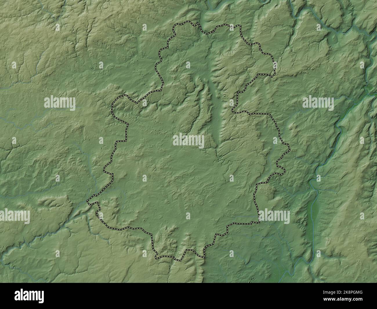 Luxembourg, district of Luxembourg. Colored elevation map with lakes and rivers Stock Photo - Alamy