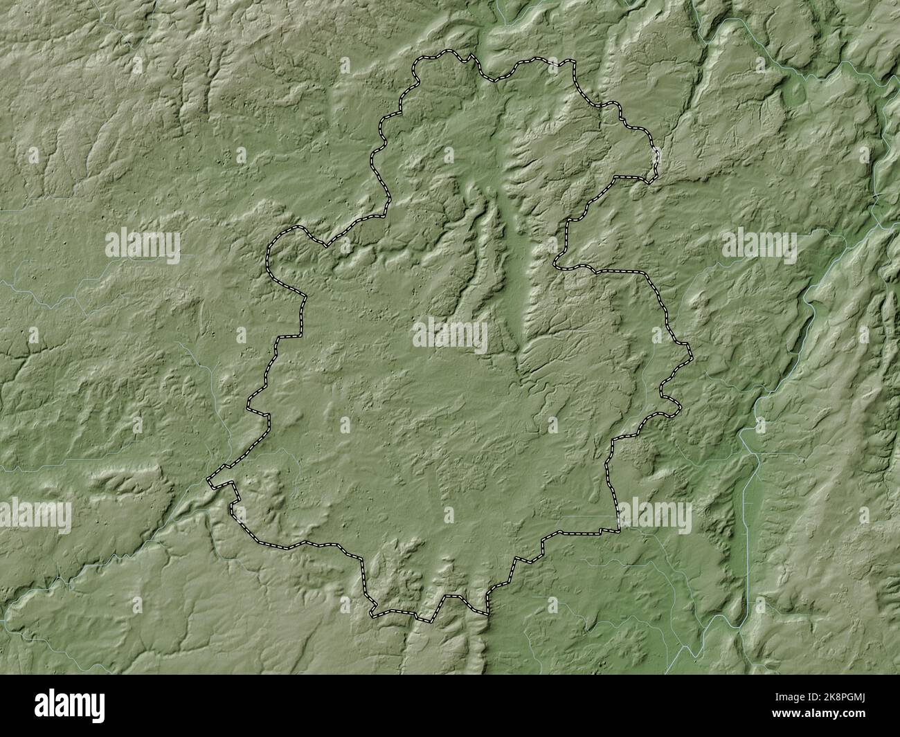 Luxembourg, district of Luxembourg. Elevation map colored in wiki style with lakes and rivers ...
