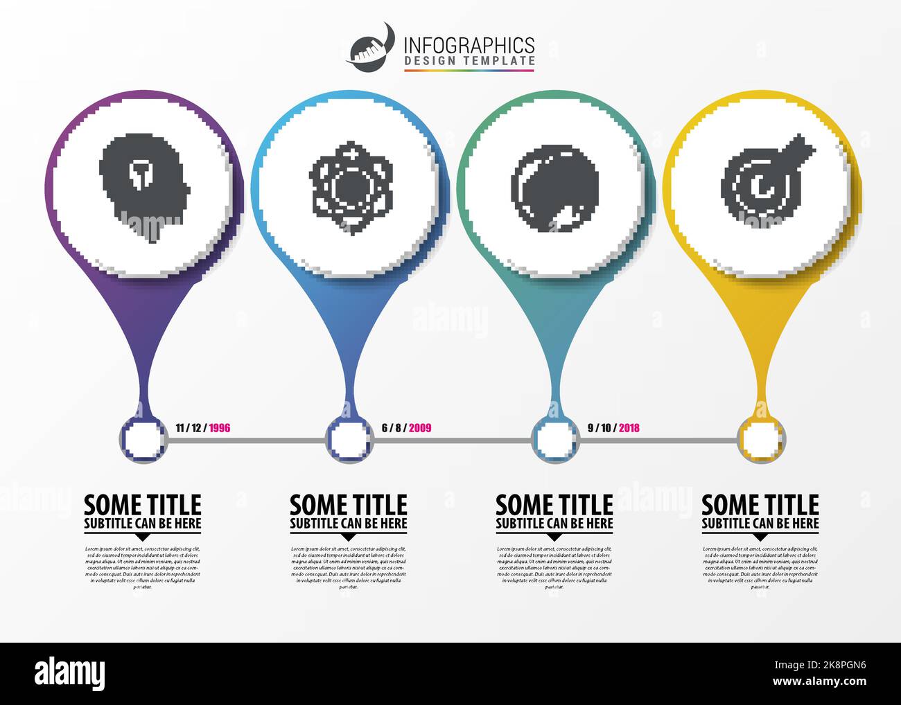 Timeline infographics template. Business concept. Vector illustration ...