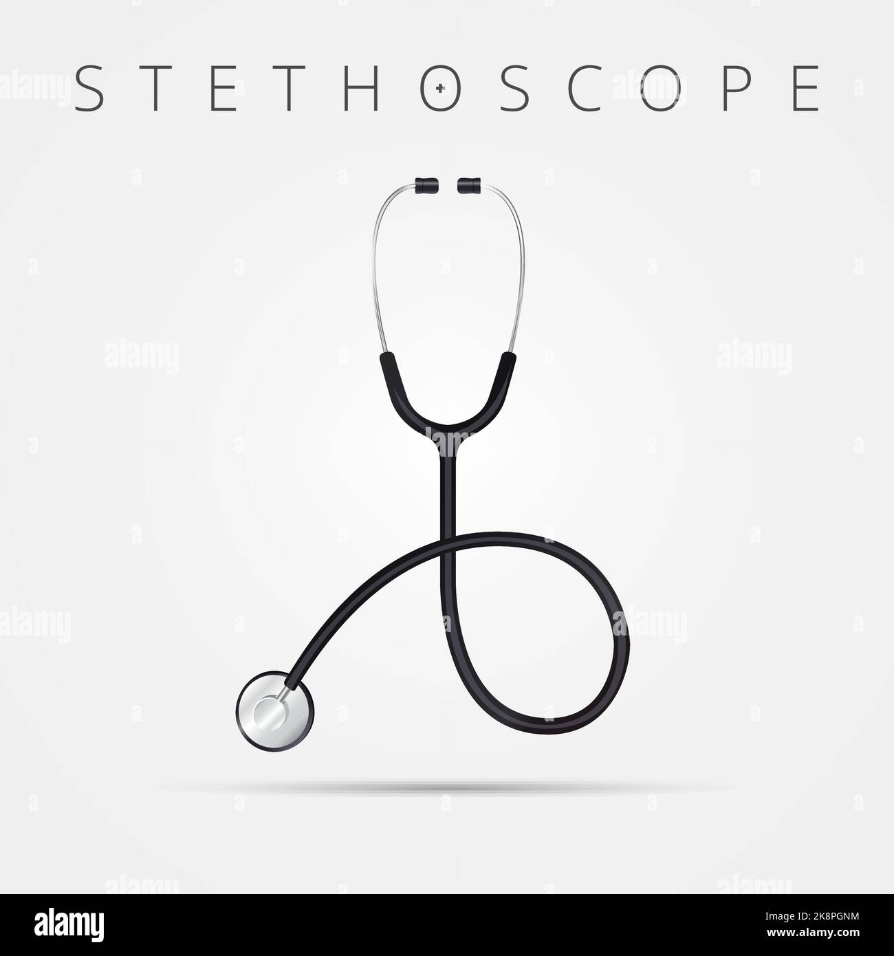 Stethoscope Illustration On White Background Vector Stock Vector