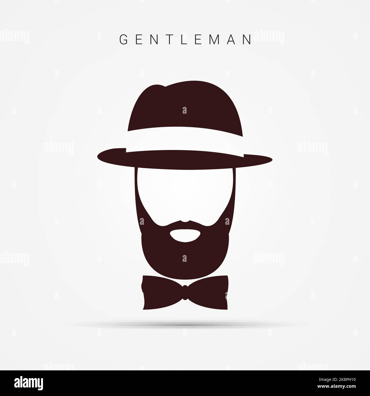 Modern gentleman. Hipster beard man. Vector illustration Stock Vector ...