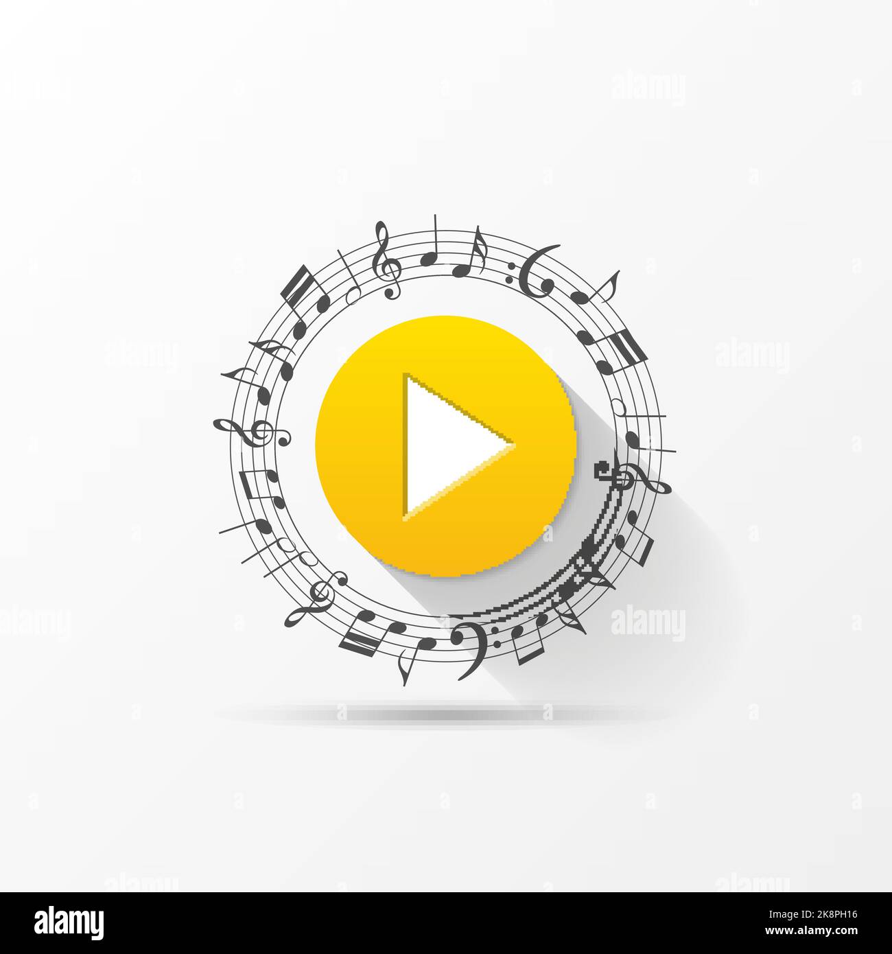 Creative play button background. Vector illustration Stock Vector Image ...
