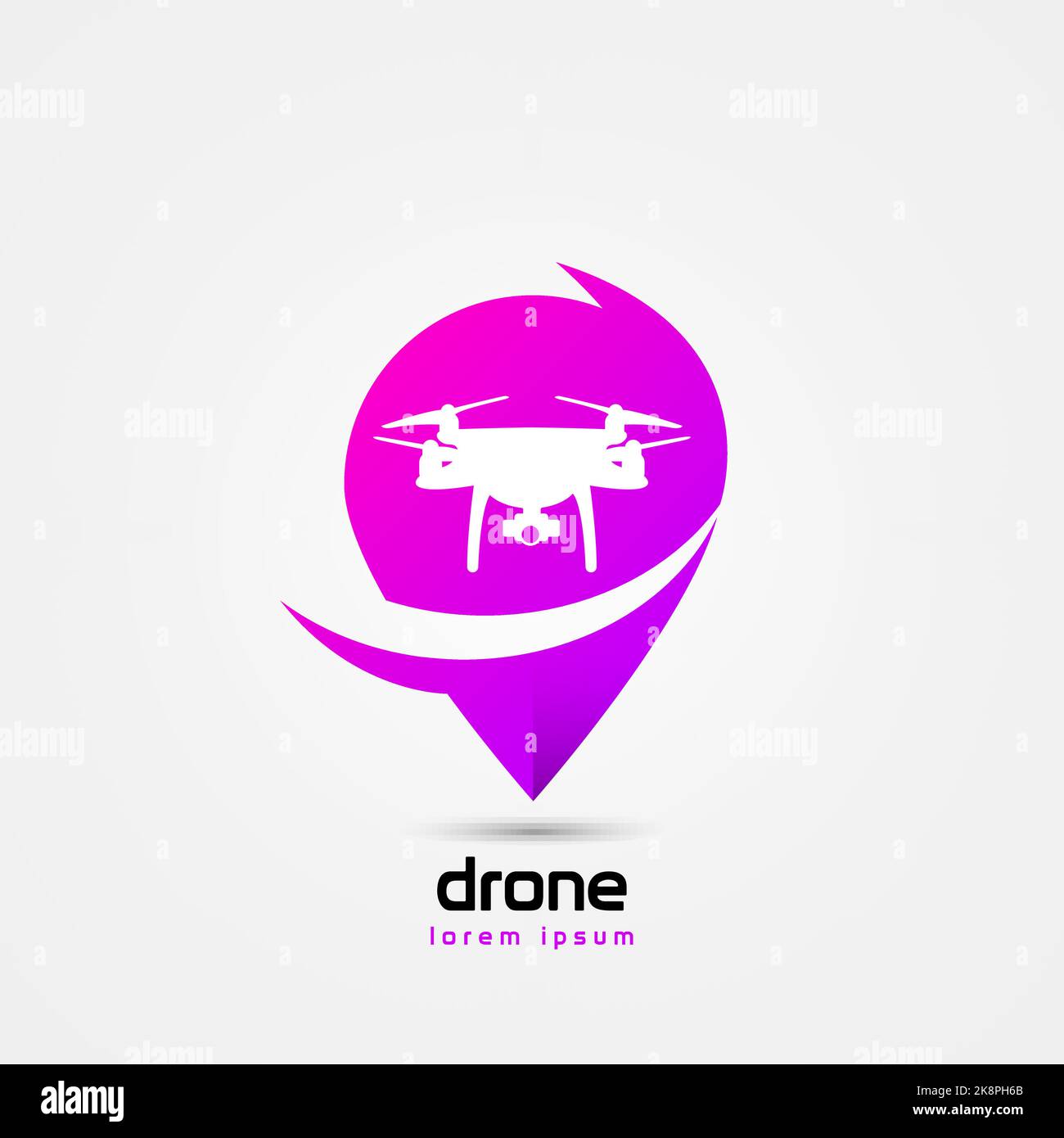 Map mark with a drone. Symbol. Vector illustration Stock Vector Image ...