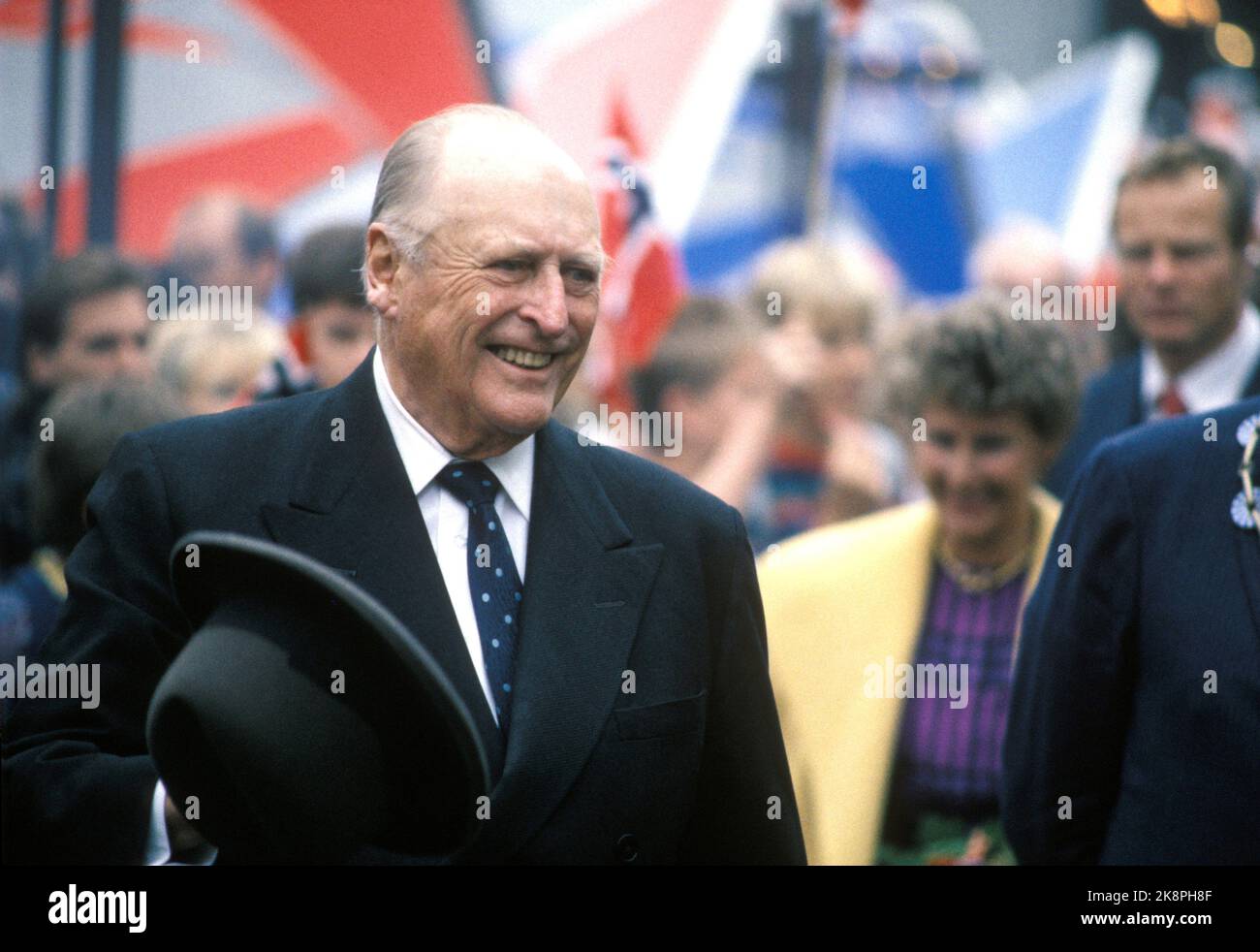 Oslo 19870921. King Olav's 30th anniversary as Monark (1957-1987). King ...