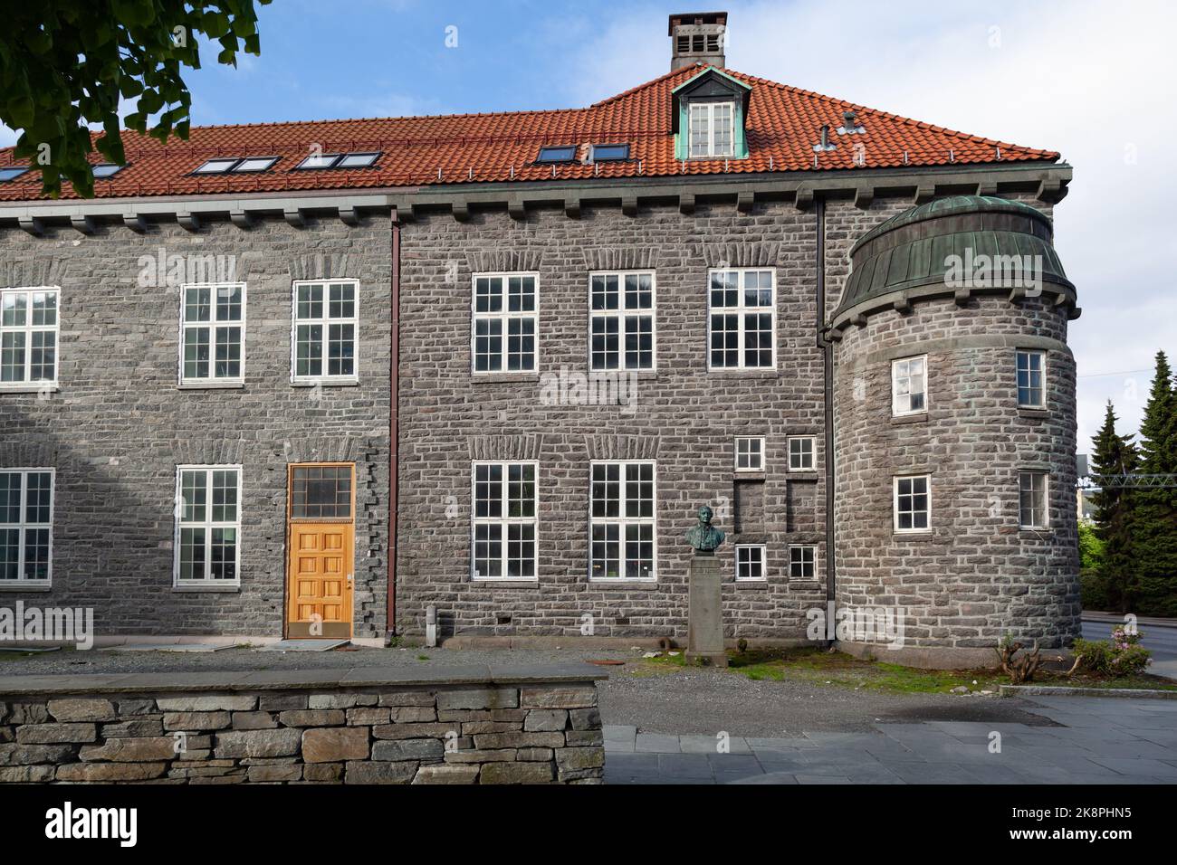 A historic stone library building in Bergen, Norway Stock Photo - Alamy