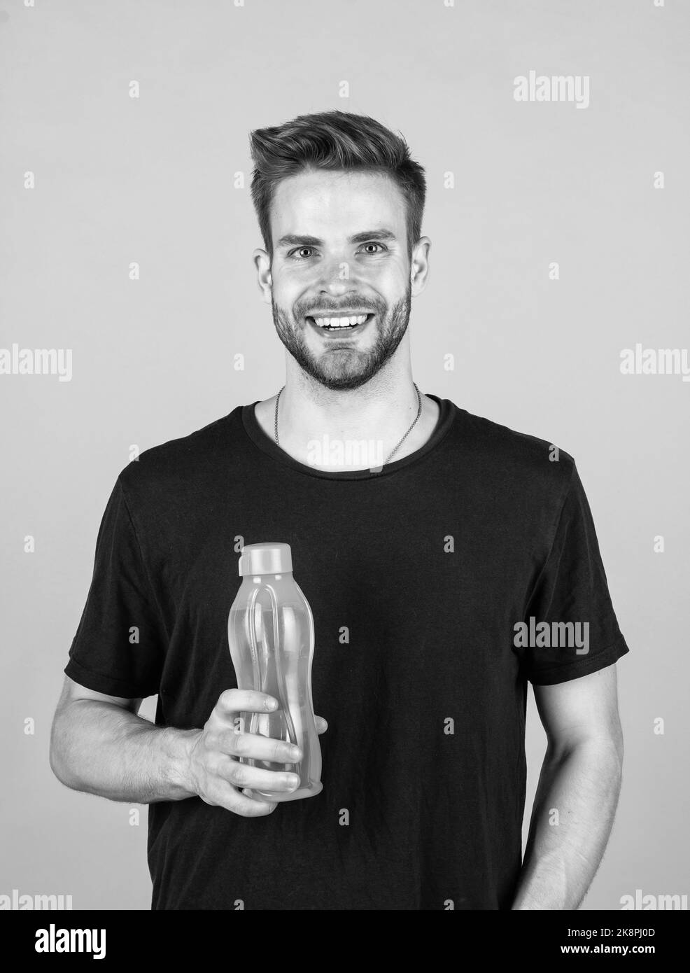 healthy lifestyle. keep water balance in body. hydration. handsome ...