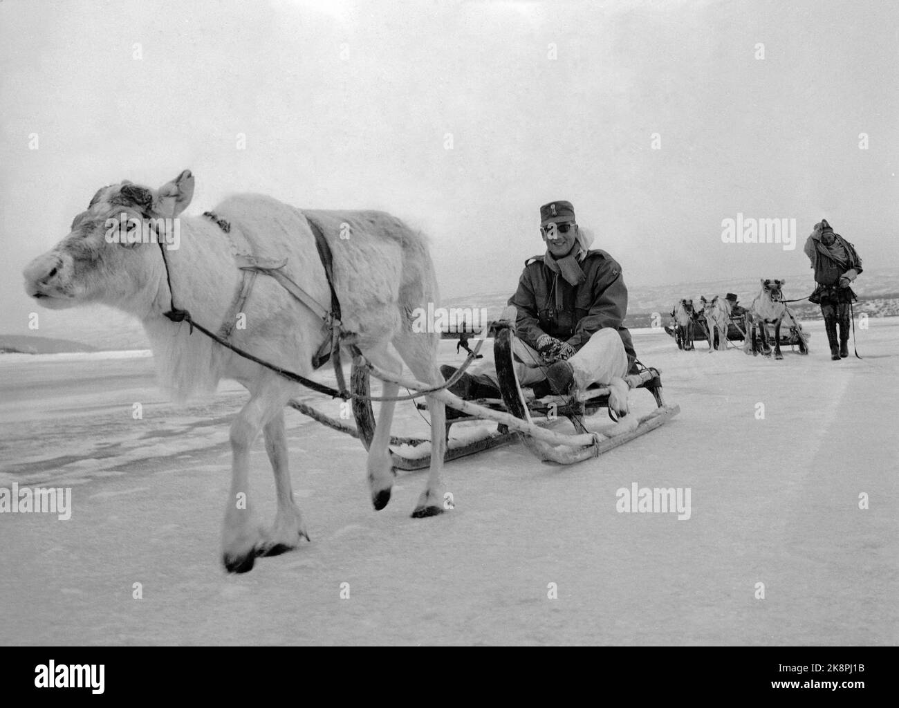 Kautokeino 19600419 The Home Guard has winter exercise in the ...