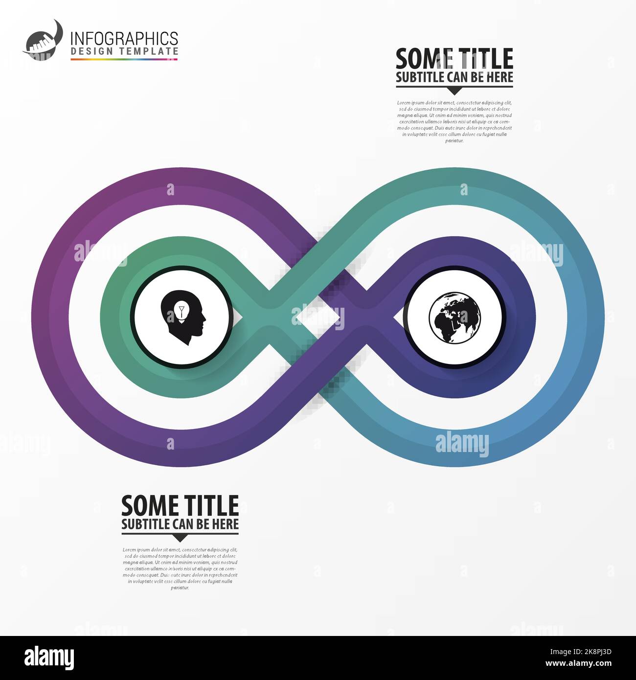 Two connected circles hi-res stock photography and images - Alamy