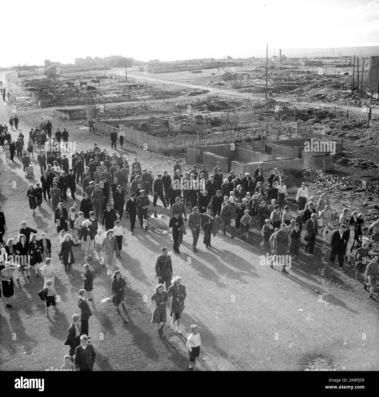 Vadso in the fall of 1945 the crown princes visit hi-res stock ...