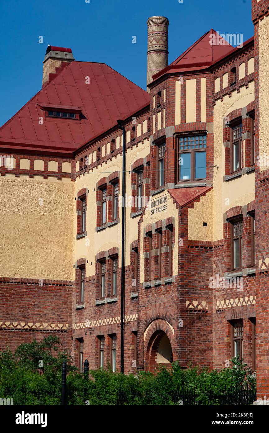 A vertical shot of a beautiful historic building facade in downtown ...