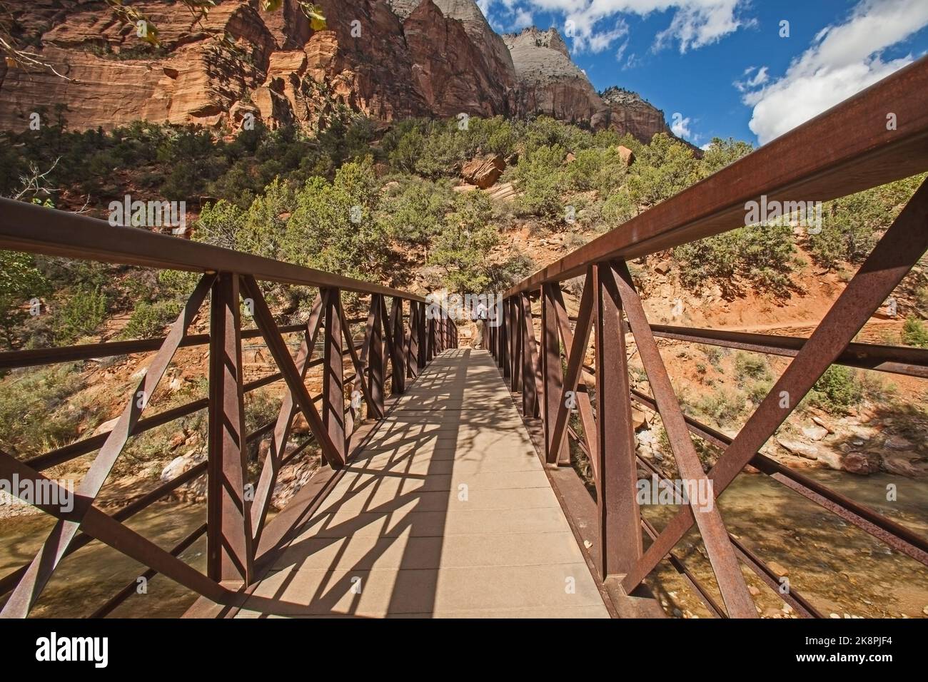 Mountains river bridge zion national hi-res stock photography and ...